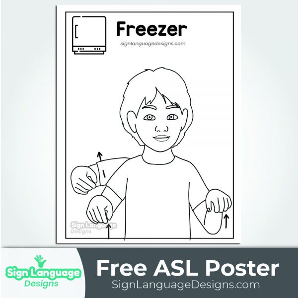 Free ASL Sign Poster - BW Friends - Sign Language Designs