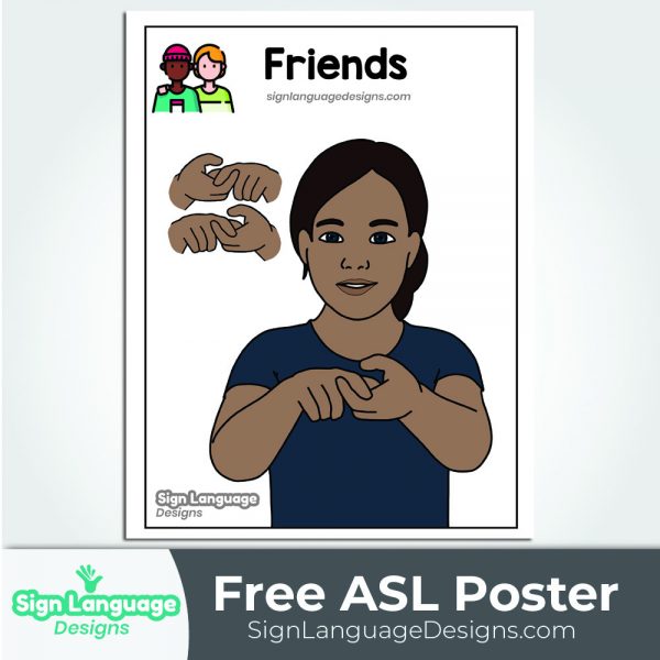 Free ASL Sign Poster - Frog - Sign Language Designs