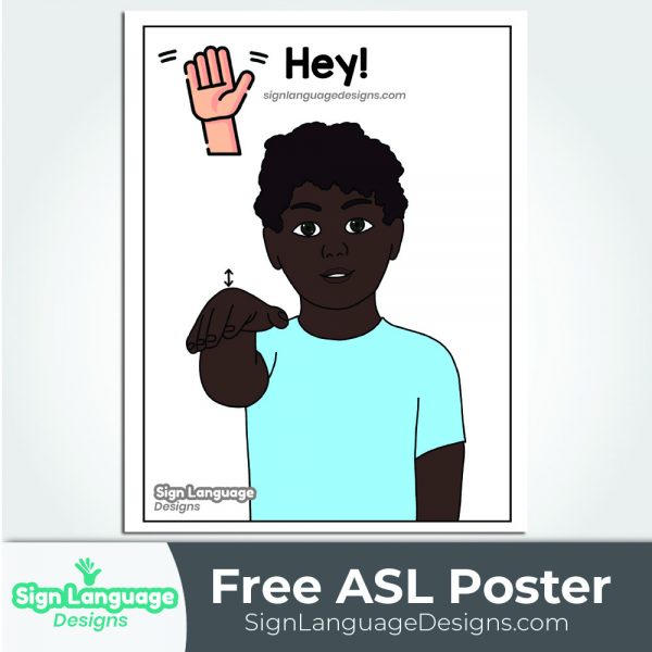 Free ASL Sign Poster - Help - Sign Language Designs