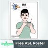 Free ASL Sign Poster - Hit - Sign Language Designs