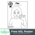 Free ASL Sign Poster - BW FAST - Sign Language Designs