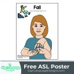 Free ASL Sign Poster - FALL - Sign Language Designs