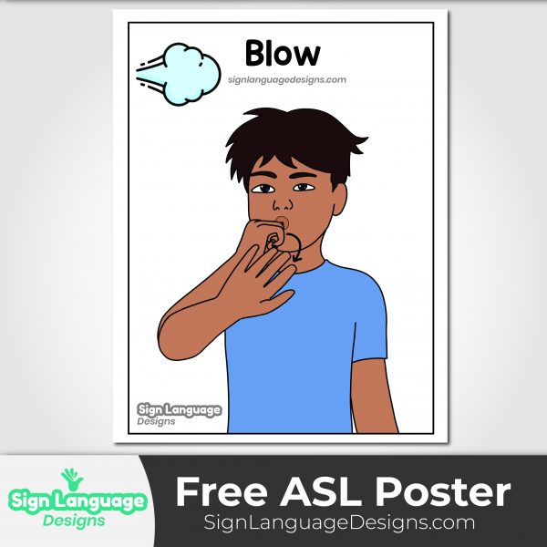 Free ASL Sign Poster - BOOK - Sign Language Designs