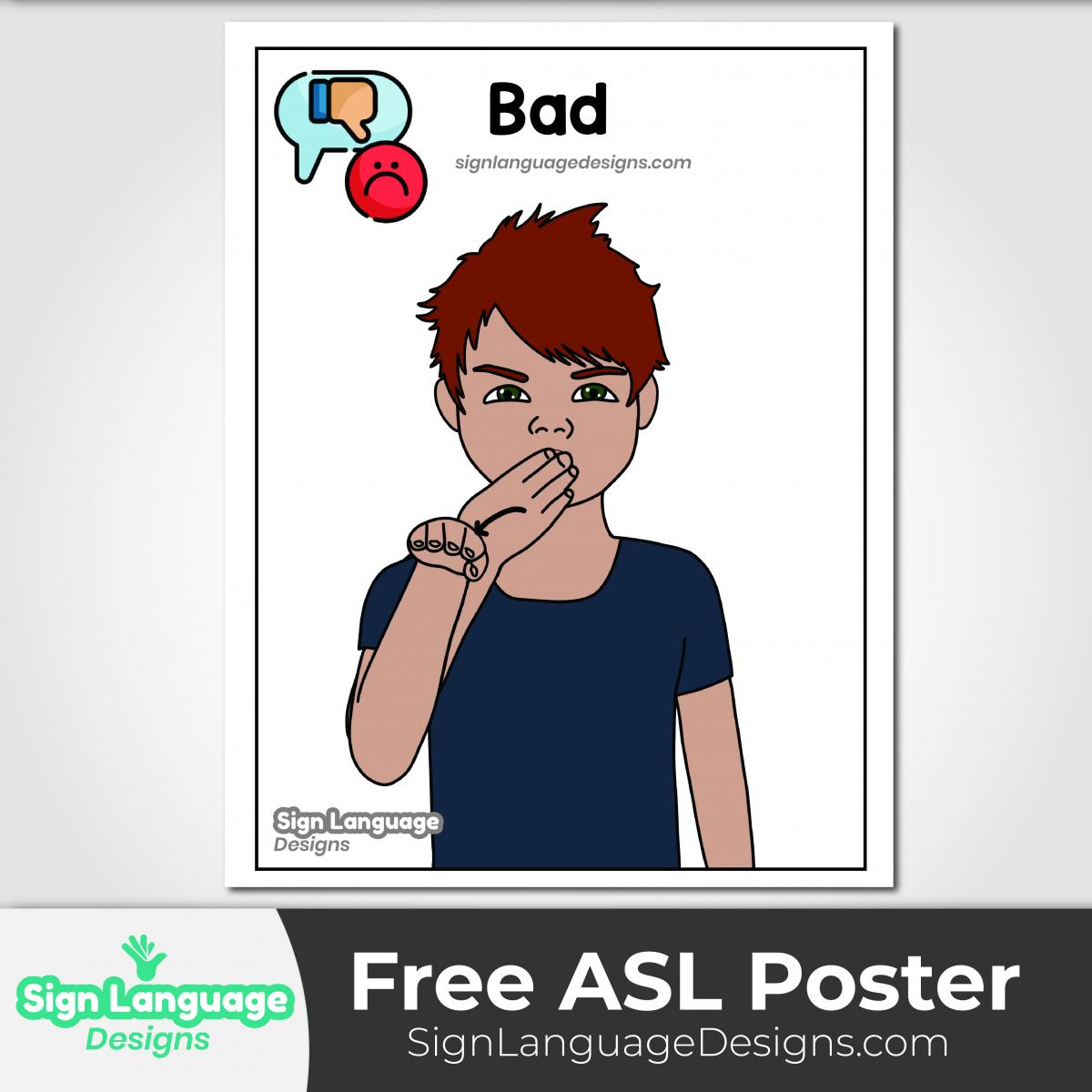 Free ASL Sign Poster - Autumn - Sign Language Designs
