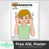 Free ASL Sign Poster - Autumn - Sign Language Designs