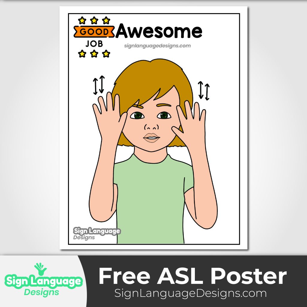 Free ASL Sign Poster - Autumn - Sign Language Designs