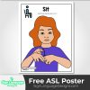 Free ASL Sign Poster - HAPPY - Sign Language Designs