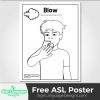 Free ASL Sign Poster - BW BIRD - Sign Language Designs