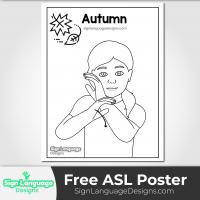 Free ASL Sign Poster - BW ART - Sign Language Designs