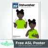 Free ASL Sign Poster - DINING ROOM - Sign Language Designs