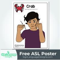 Free ASL Sign Poster - CUT - Sign Language Designs