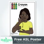 Free ASL Sign Poster - CUT - Sign Language Designs