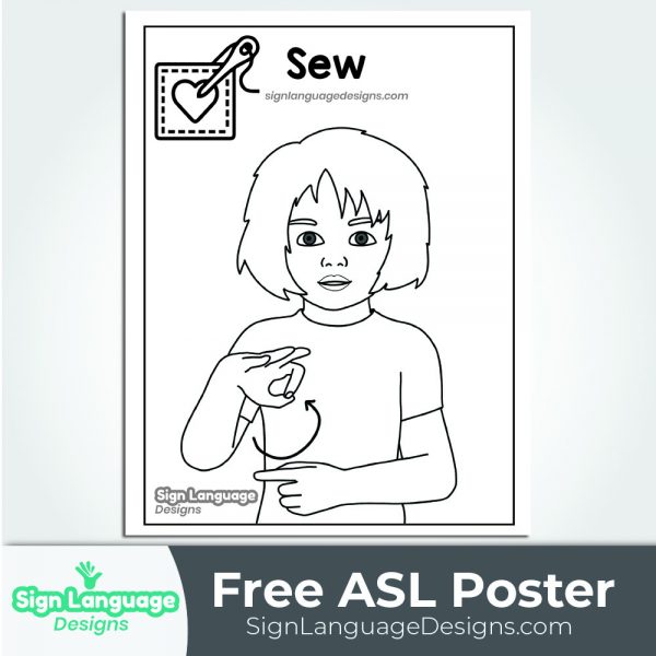 Free ASL Sign Poster - BW Kindergarten - Sign Language Designs