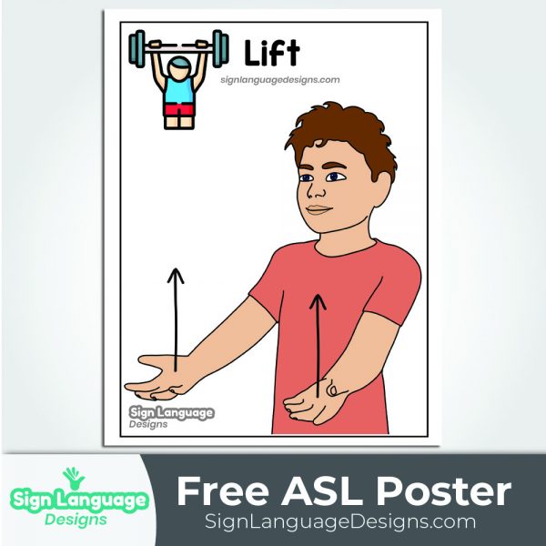Free ASL Sign Poster - LIVE - Sign Language Designs