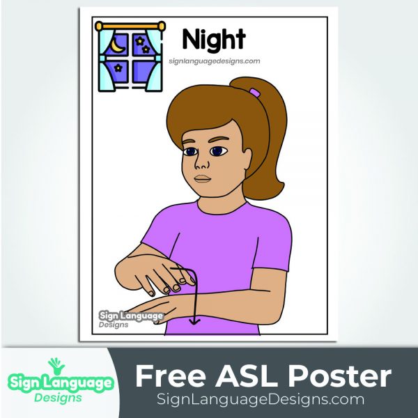 Free ASL Sign Poster - Spring - Sign Language Designs