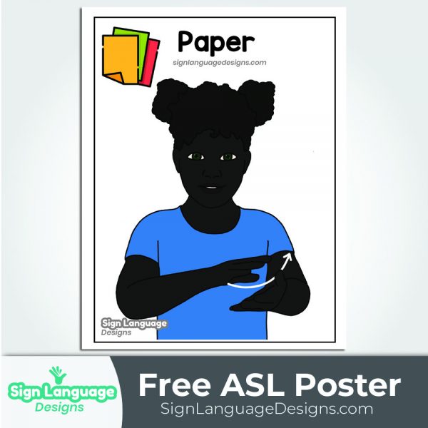 Free ASL Sign Poster - PENCIL - Sign Language Designs