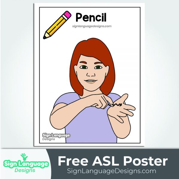 Free ASL Sign Poster - PIG - Sign Language Designs