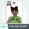 Free ASL Sign Poster - RIP - Sign Language Designs